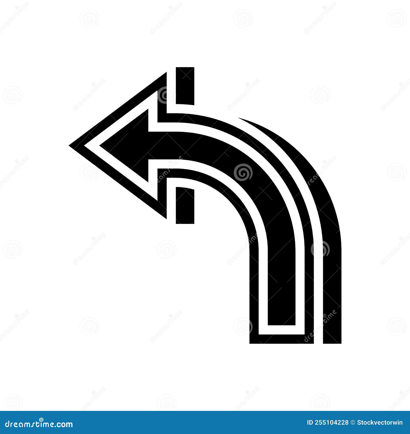 Left Arrow Glyph Icon Vector Illustration Stock Illustration ...
