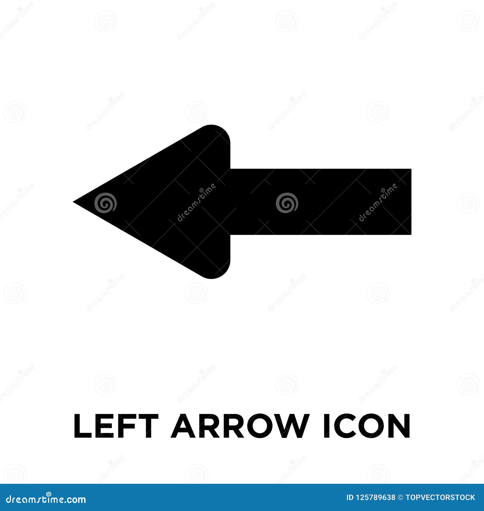Left Arrow Icon Vector Isolated on White Background, Logo Concept of ...