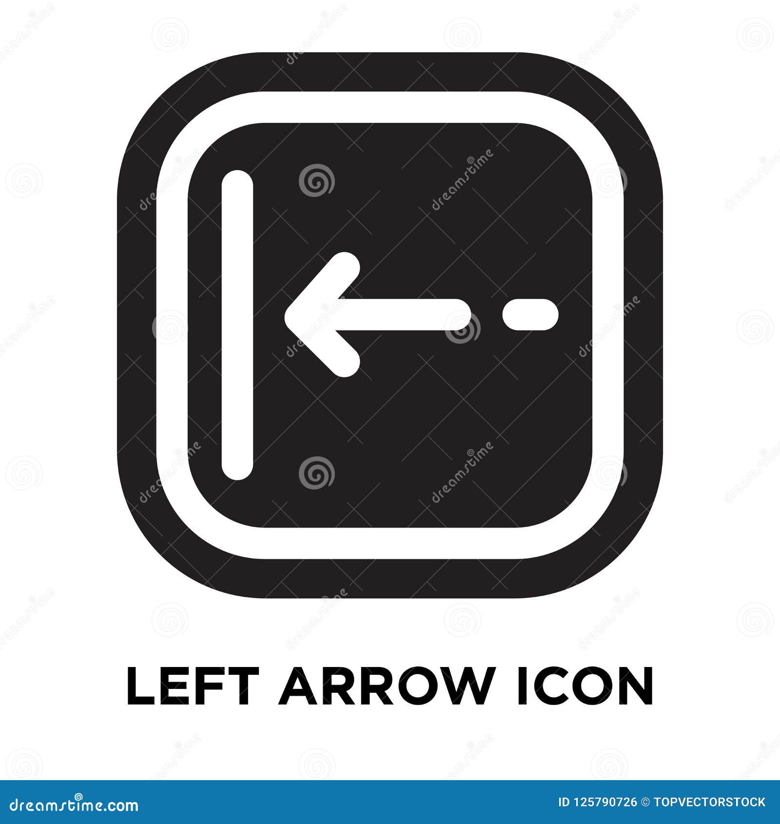 Left Arrow Icon Vector Isolated on White Background, Logo Concept of ...