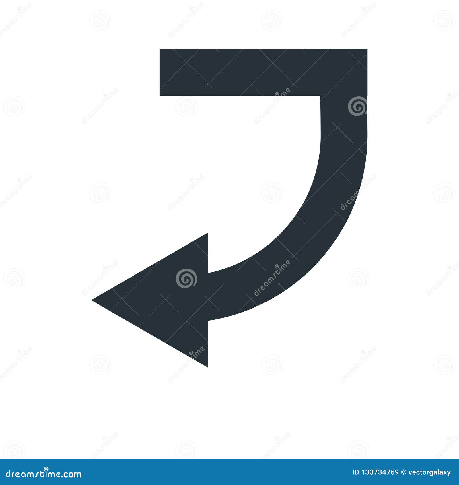 Left Arrow Icon Vector Sign and Symbol Isolated on White Background ...