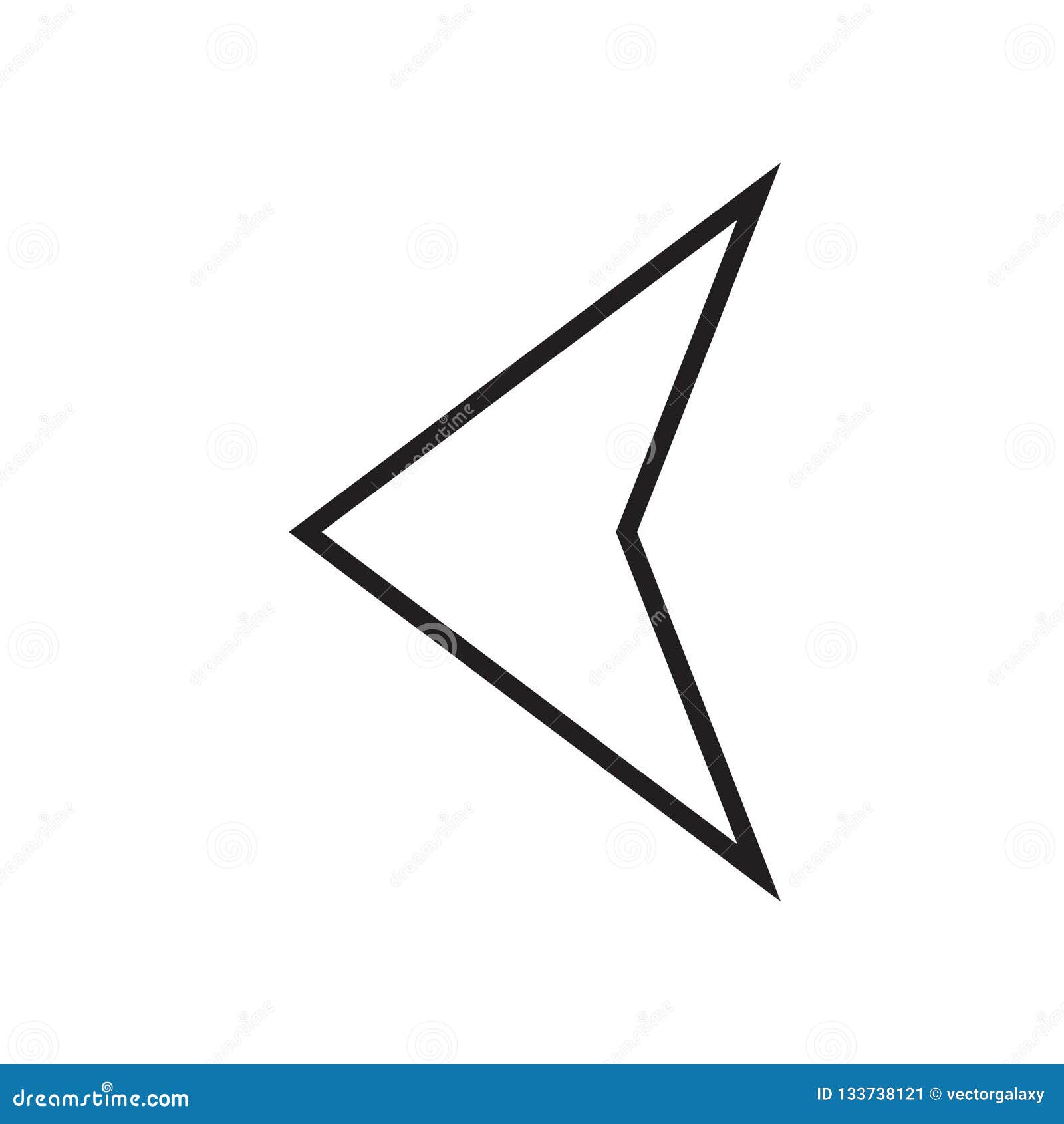 Left Arrow Icon Vector Sign and Symbol Isolated on White Background ...