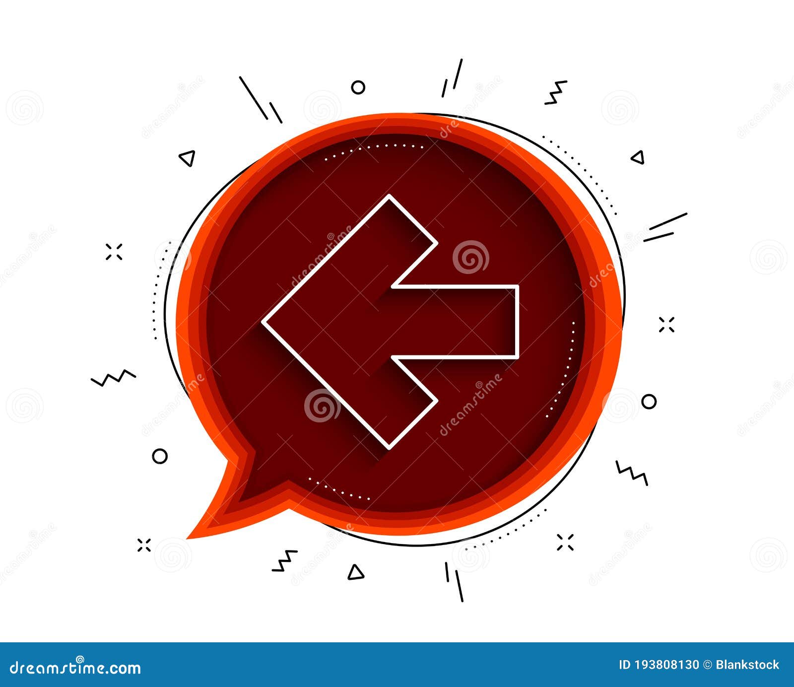 Left Arrow Line Icon. Direction Arrowhead. Vector Stock Vector ...