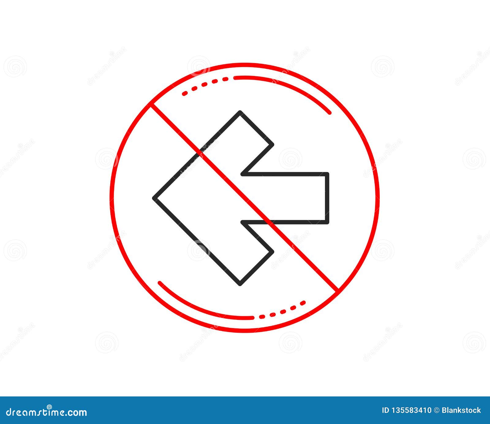 Left Arrow Line Icon. Direction Arrowhead. Vector Stock Vector ...
