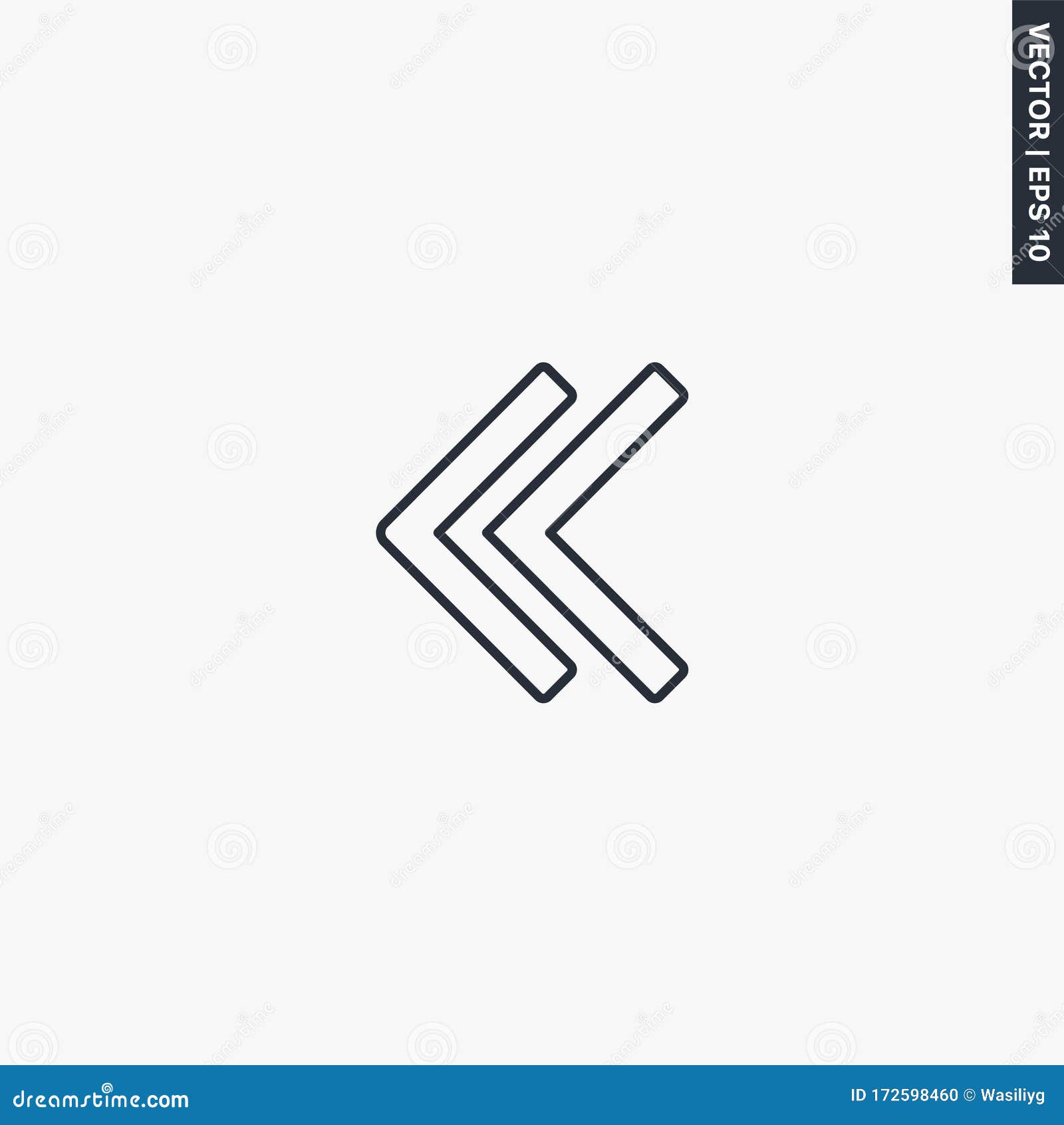 Left Arrow, Linear Style Sign for Mobile Concept and Web Design Stock ...