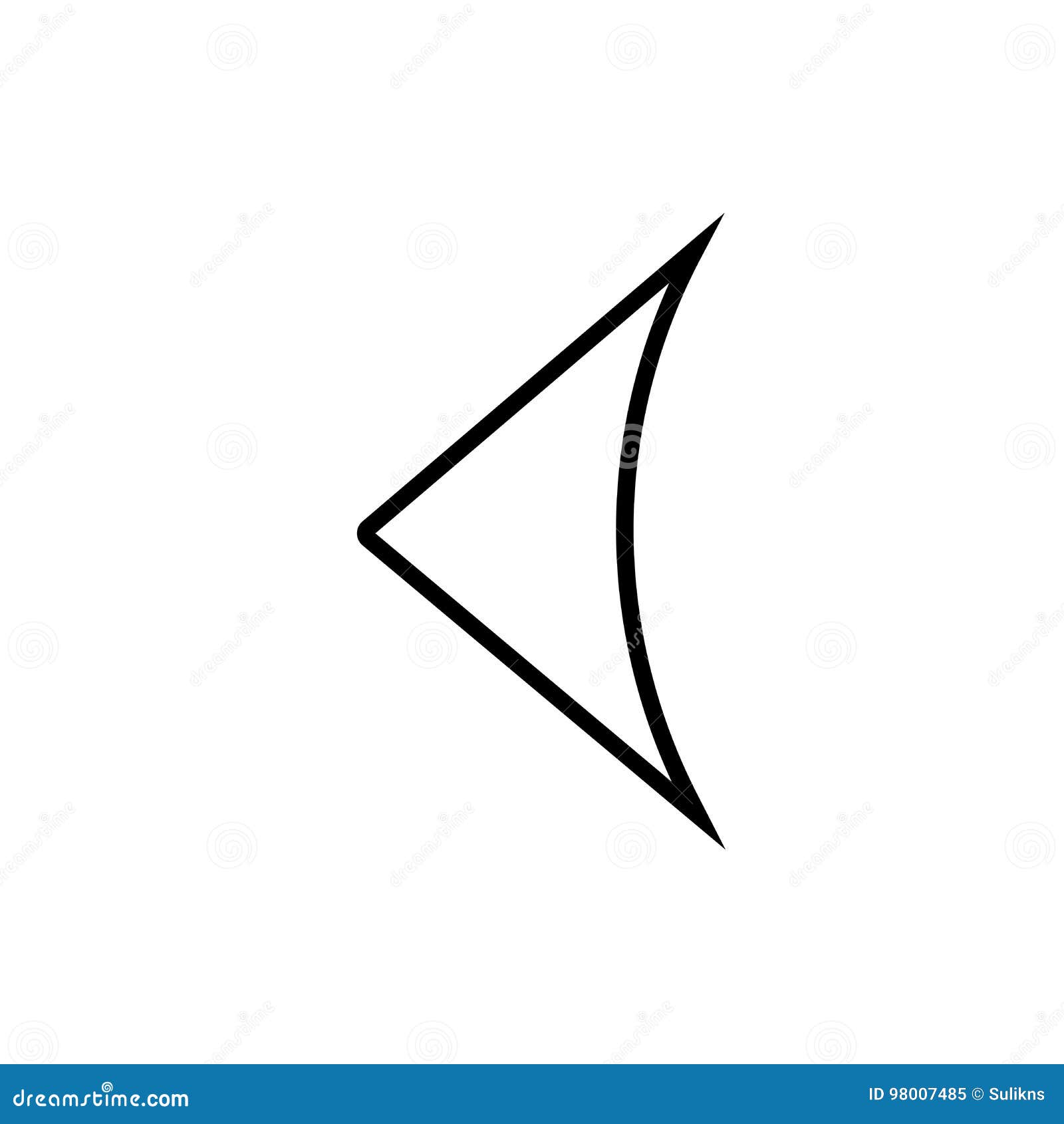 Left Arrow Modern Linear Icon Stock Vector - Illustration of previous ...