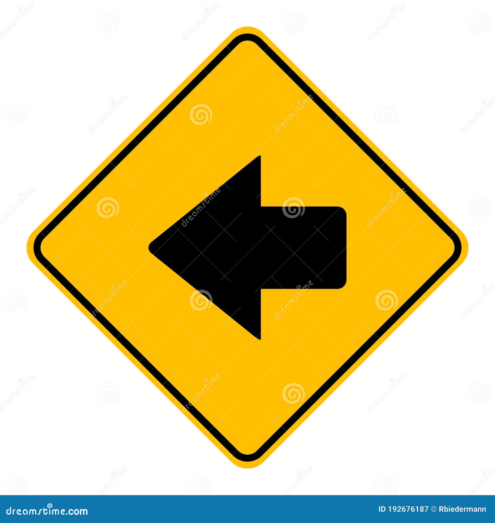 Left arrow and road sign stock vector. Illustration of symbol - 192676187