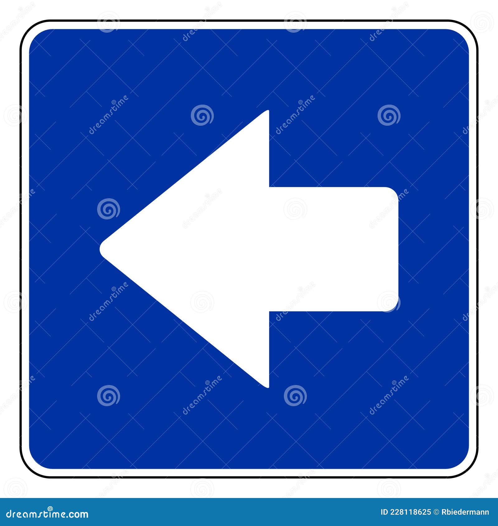 Left arrow and road sign stock vector. Illustration of information ...