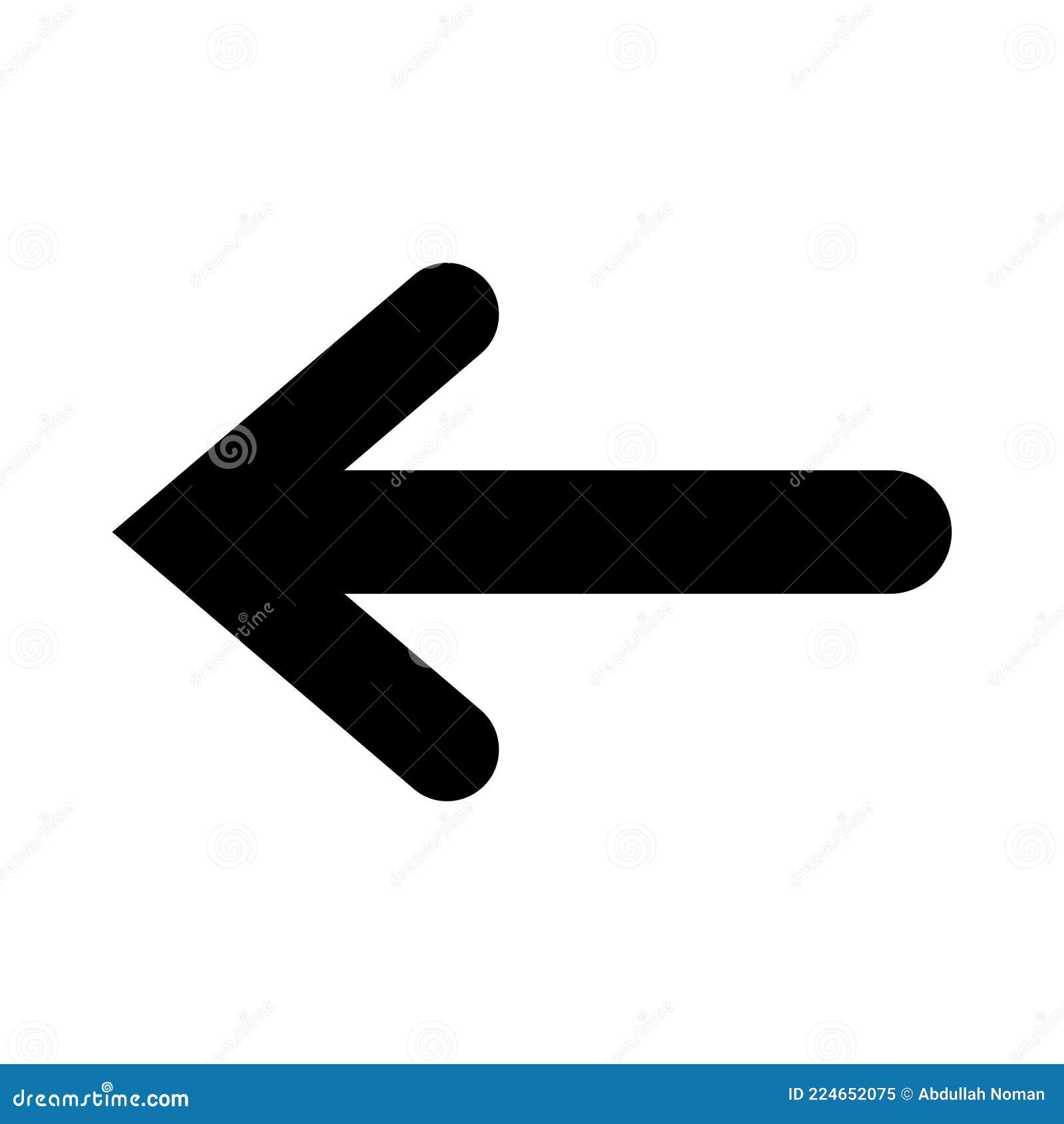 Left arrow sign icon stock vector. Illustration of logo - 224652075