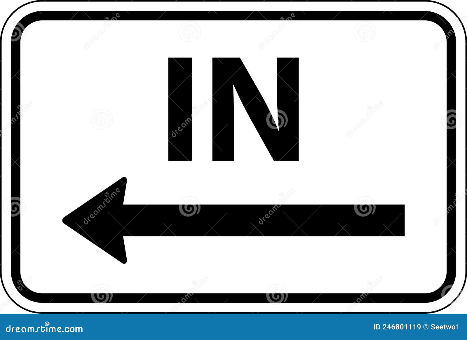 In Left Arrow Sign on White Background Stock Vector - Illustration of ...