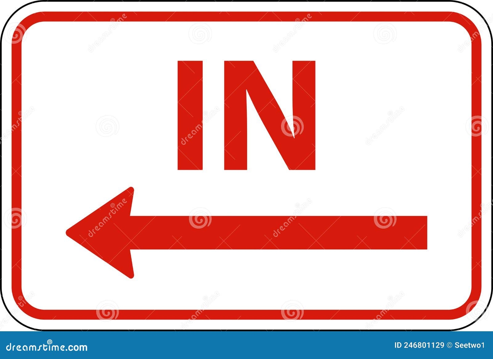 In Left Arrow Sign on White Background Stock Vector - Illustration of ...