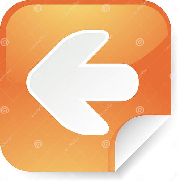 Left arrow sticker stock vector. Illustration of button - 9243056