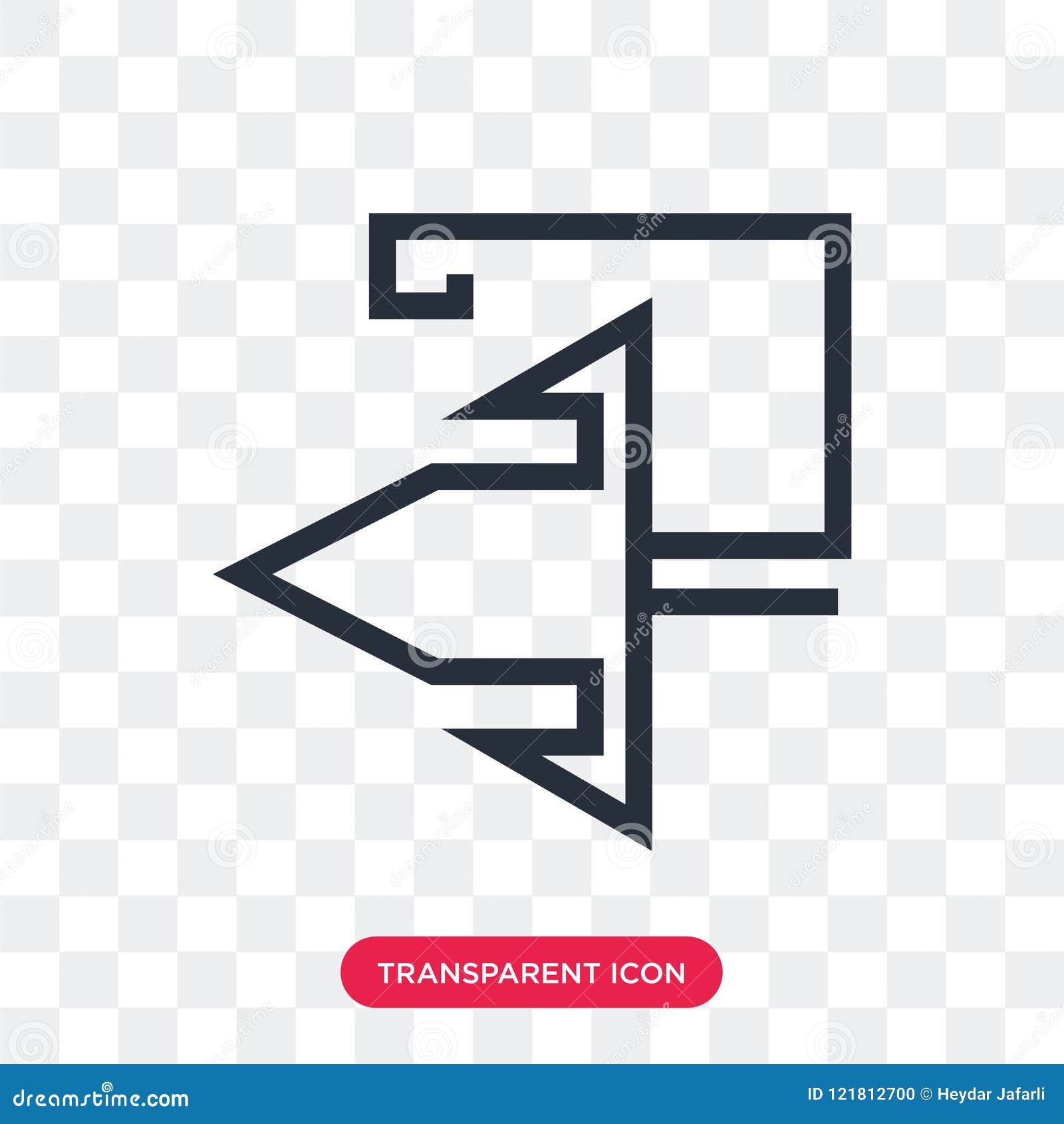 Left Arrow Vector Icon Isolated on Transparent Background, Left Arrow ...