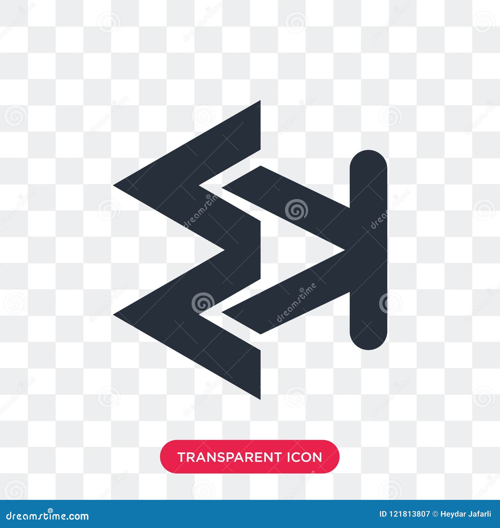 Left Arrow Vector Icon Isolated on Transparent Background, Left Arrow ...