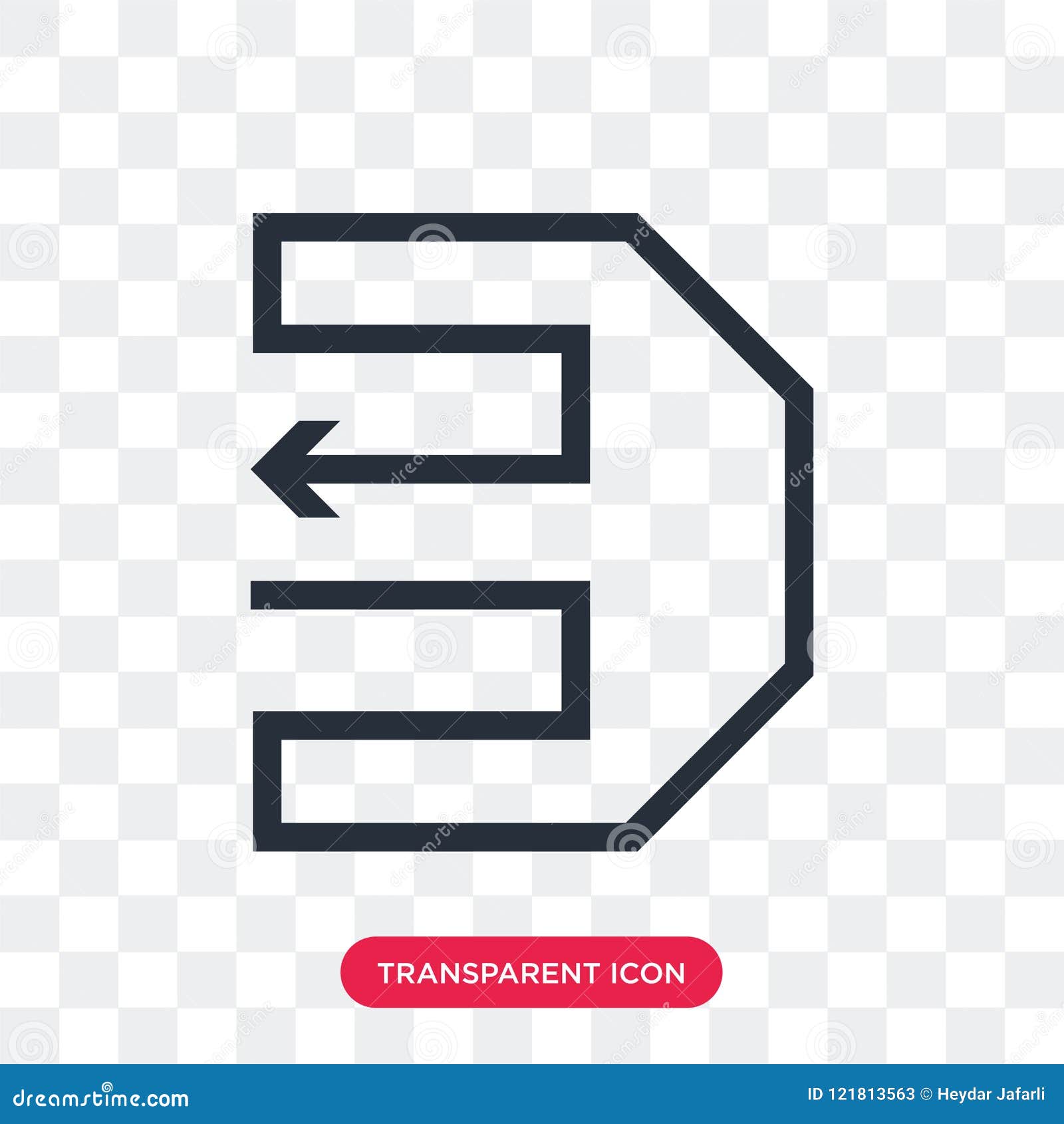 Left Arrow Vector Icon Isolated on Transparent Background, Left Arrow ...