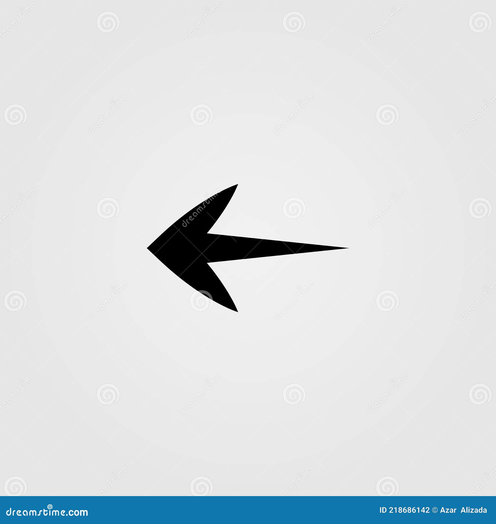 Left Arrow Vector Icon in Line Style. Undo, Go Back Navigation Button ...