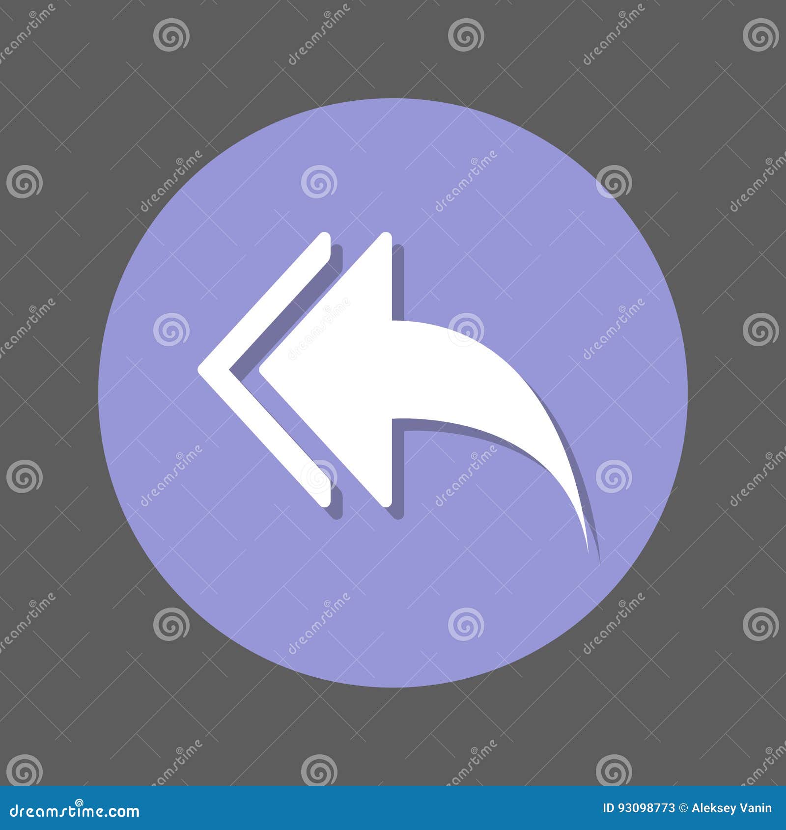 Left Arrows, Reply To All Flat Icon. Round Colorful Button, Circular ...