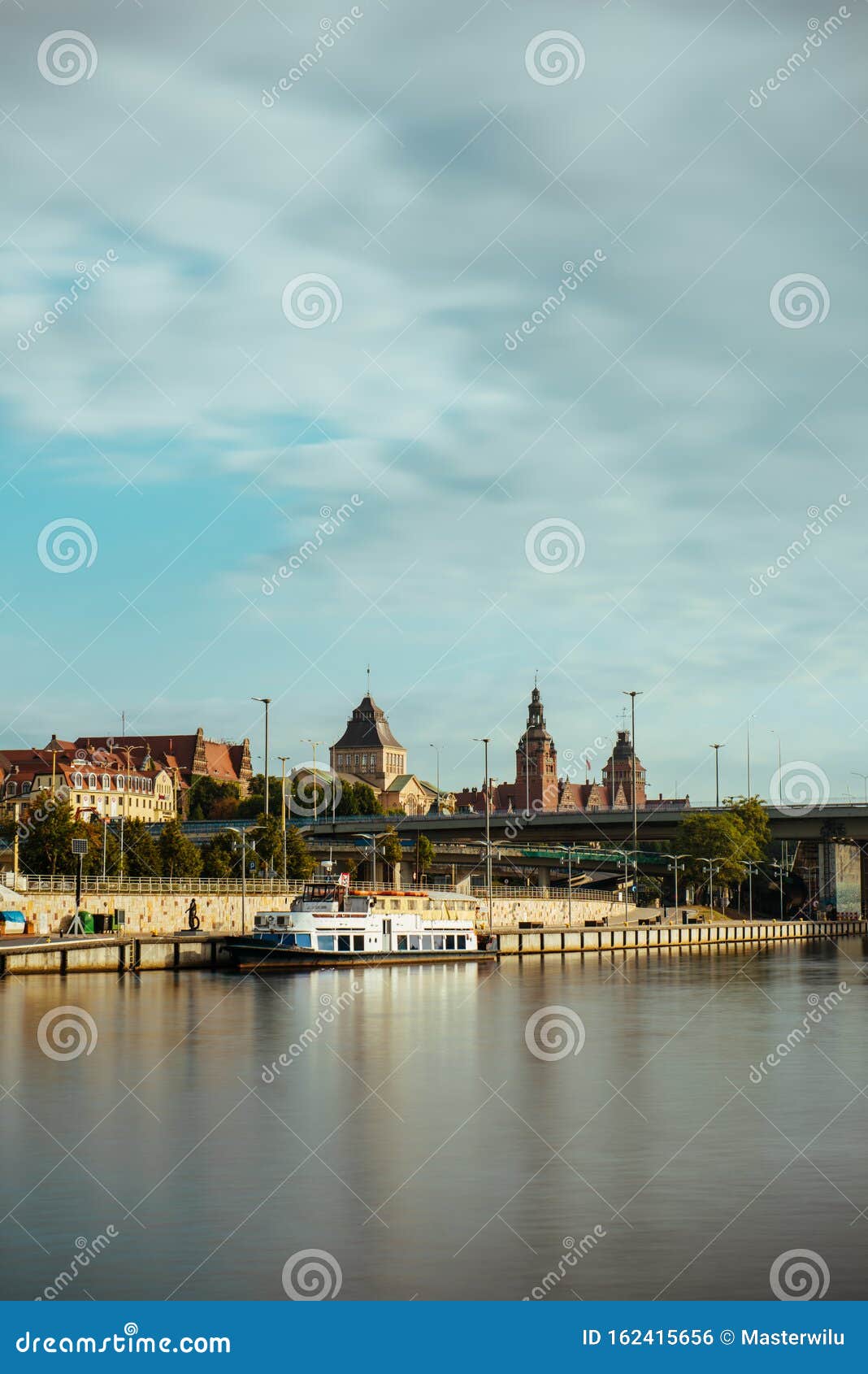 Left Bank of the Oder River in Szczecin with the Maritime Museum and ...