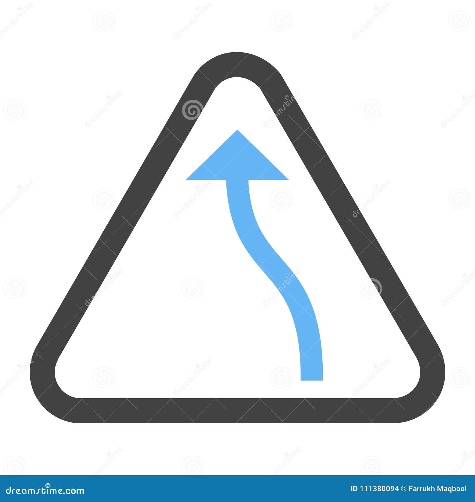 Left bend Icon stock vector. Illustration of concept - 111380094