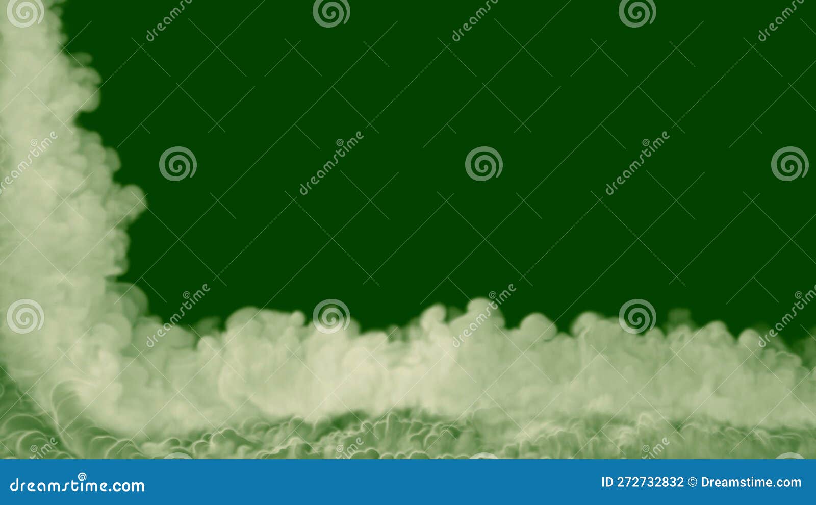 Left - Bottom Frame of White Smoke or Clouds on Chroma Key Screen ...