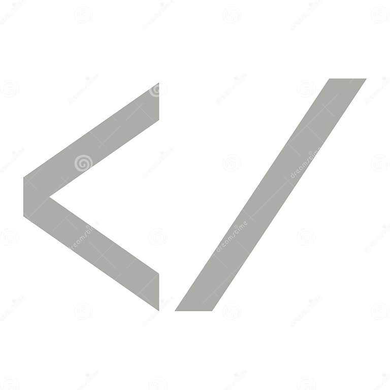 Left Bracket with a Slash Symbol. Programming Code Stock Vector ...