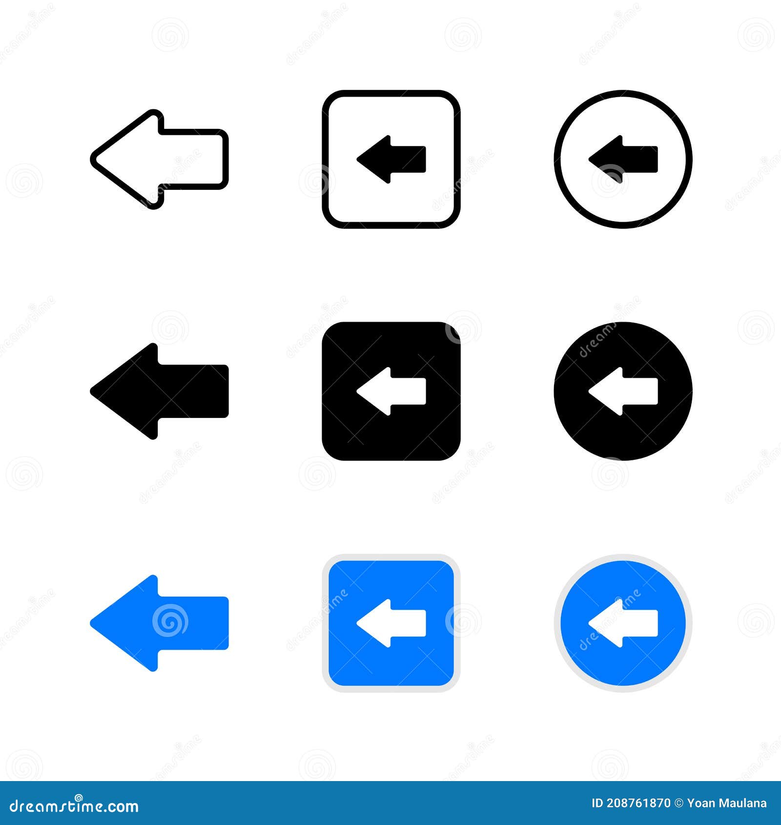 Left Button Icon : Digital Theme Technology Theme Stock Vector ...