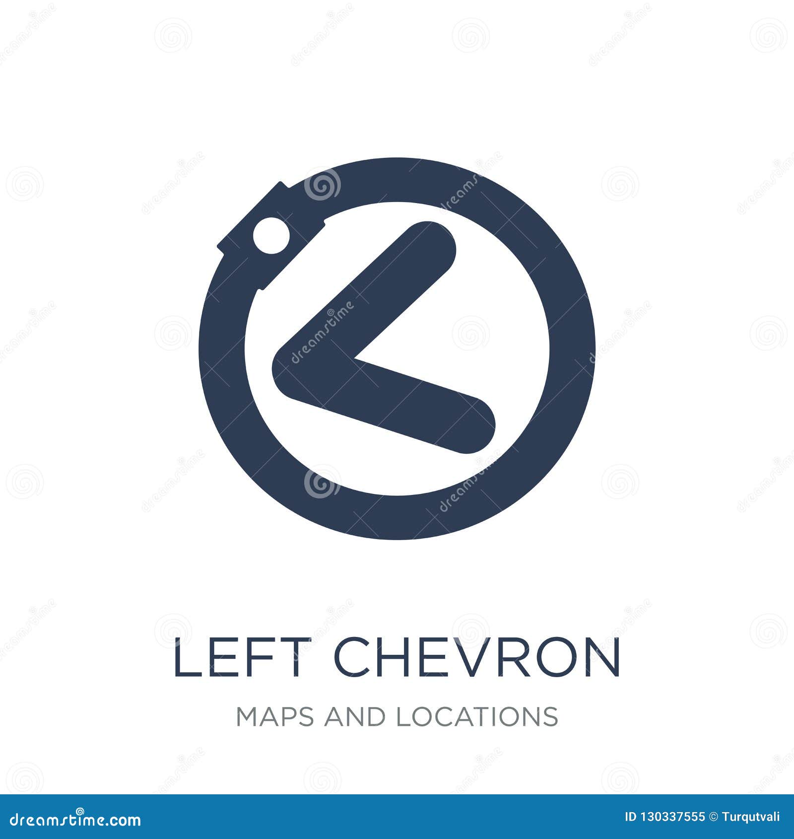 Left Chevron Icon. Trendy Flat Vector Left Chevron Icon on White Stock ...