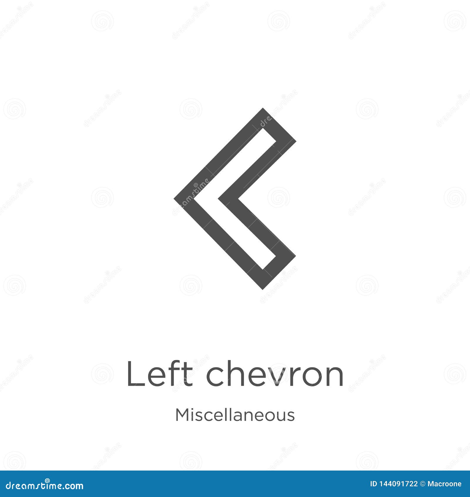 Left Chevron Icon Vector From Essentials Ui Concept. Thin Line ...