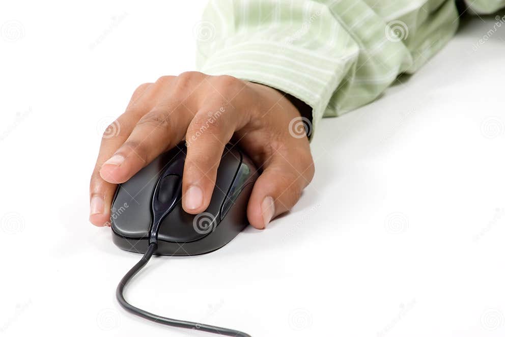 Left Click on Computer Mouse Stock Photo - Image of navigation, finger ...