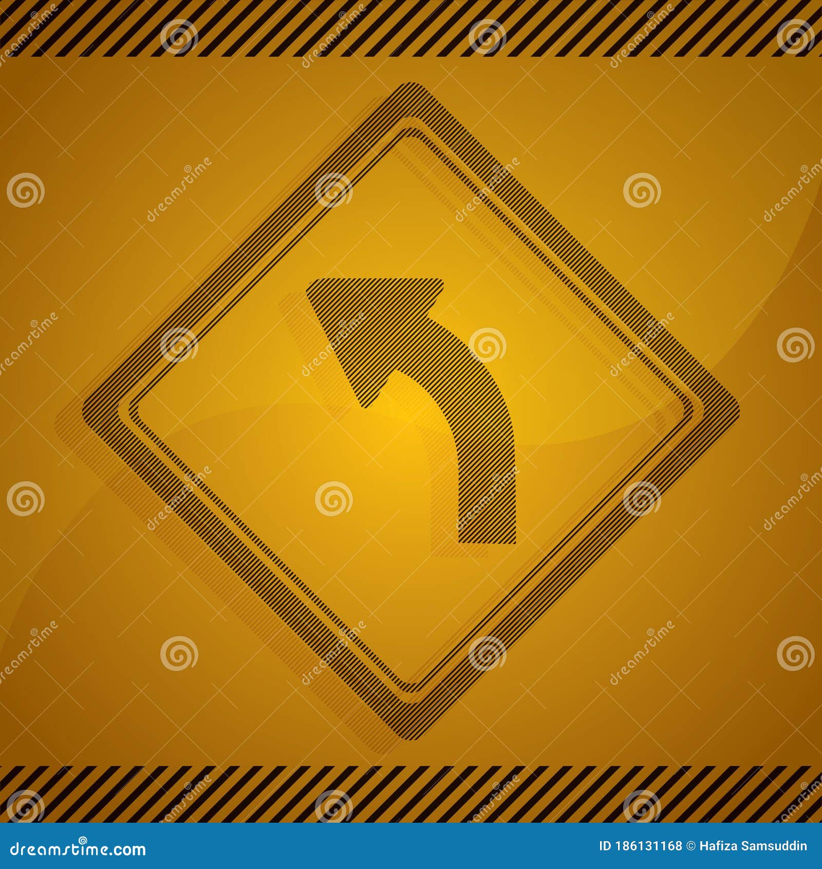 Left Curve Sign. Vector Illustration Decorative Design Stock ...