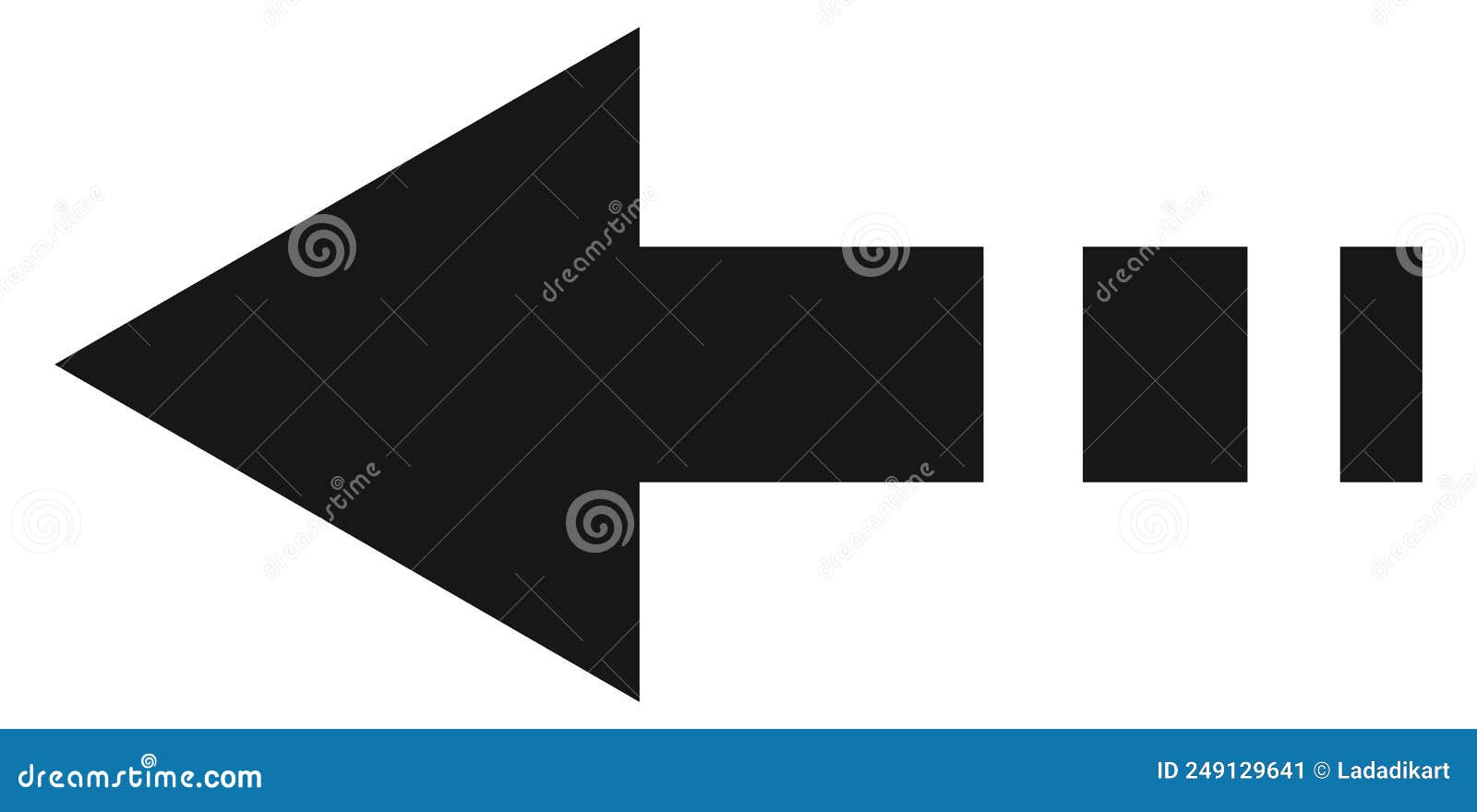 Left Direction Pointer Icon. Black Arrow Symbol Stock Vector ...
