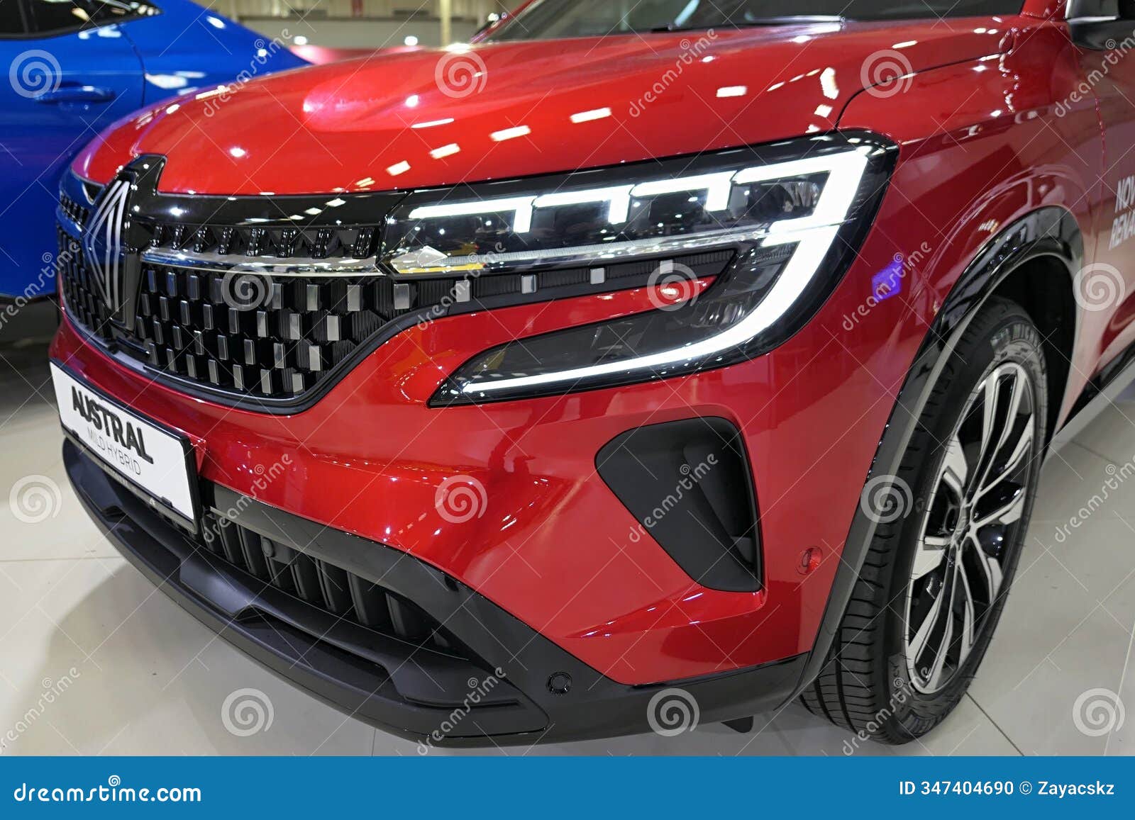 Left Front View of Front Mask of Modern French Compact Crossover SUV ...