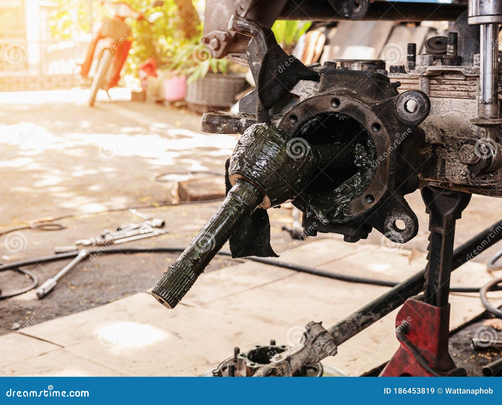 Left Front Wheel Hub of the Car for Replacement and Repair Stock Image ...