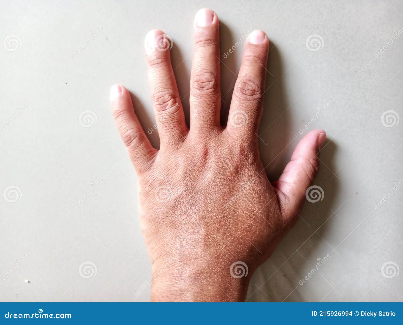 The Left Hand of a Asian Male in His 40s Stock Photo - Image of fingers ...