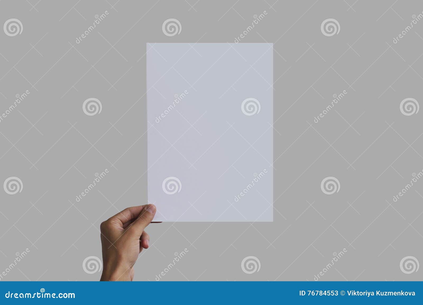 Left Hand Holding A4 Paper in the Left Hand. Leaflet Presentation ...