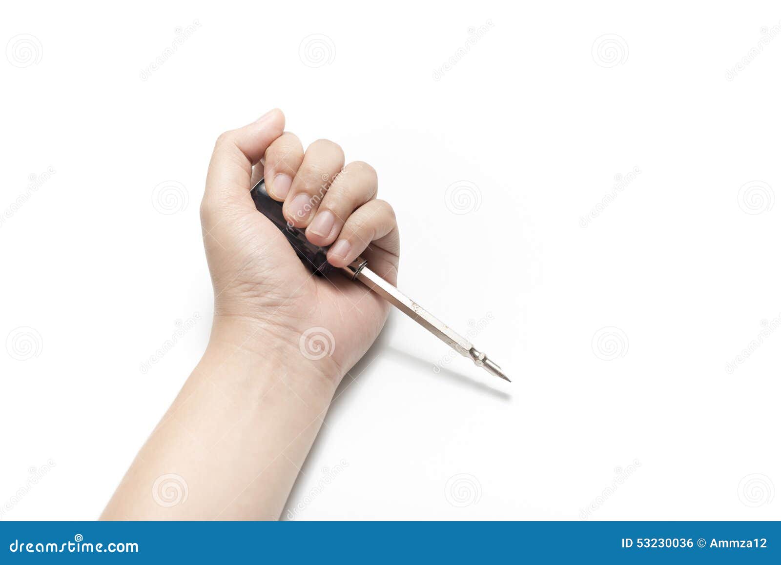 Left Hand Holding Screwdriver Stock Photo - Image of metal, industrial ...