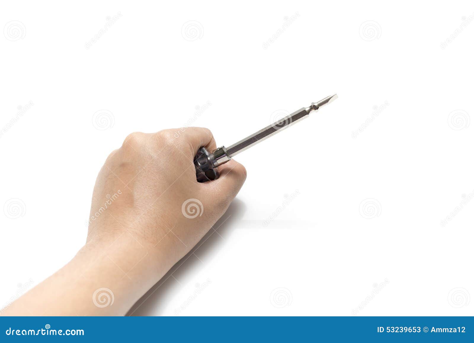 Left Hand Holding Screwdriver Stock Image - Image of skill, home: 53239653