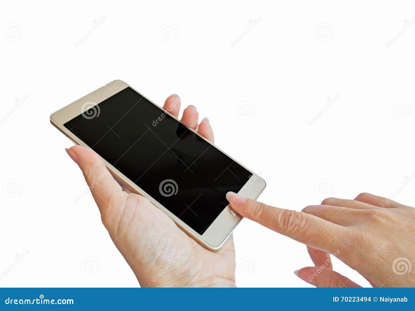 Left Hand Holding Smart Phone Stock Photo - Image of hand ...
