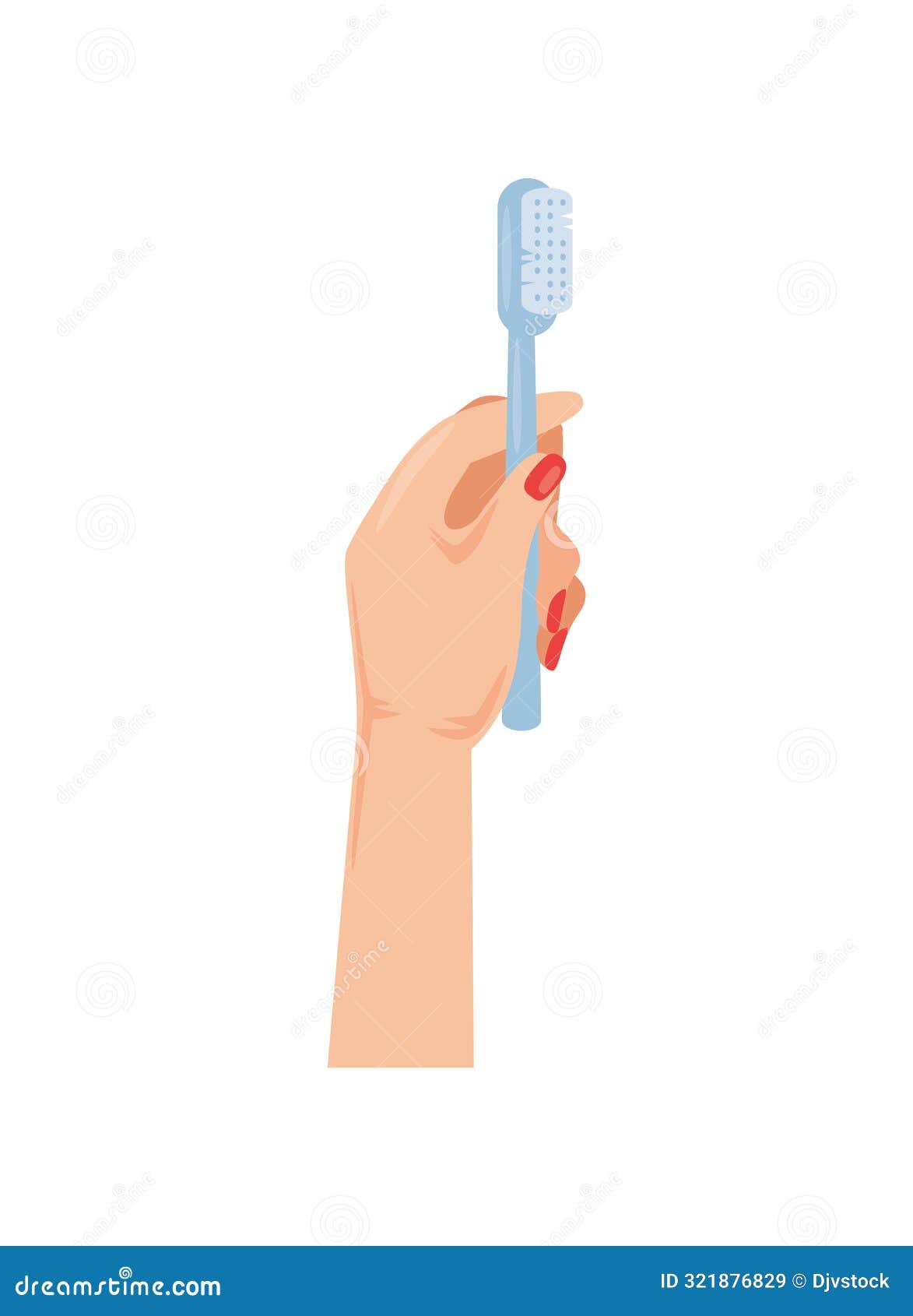 Left Hand Holding Toothbrush Stock Vector - Illustration of vector ...