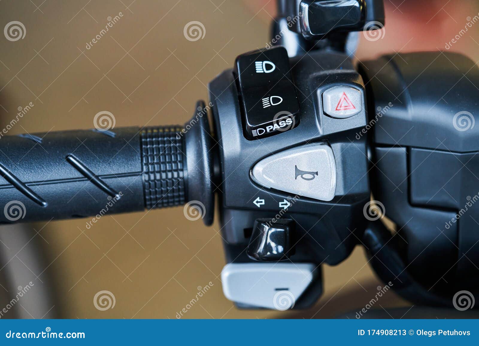 Left Hand Motorcycle with Symbol of Ride at Outdoor Set Stock Image ...