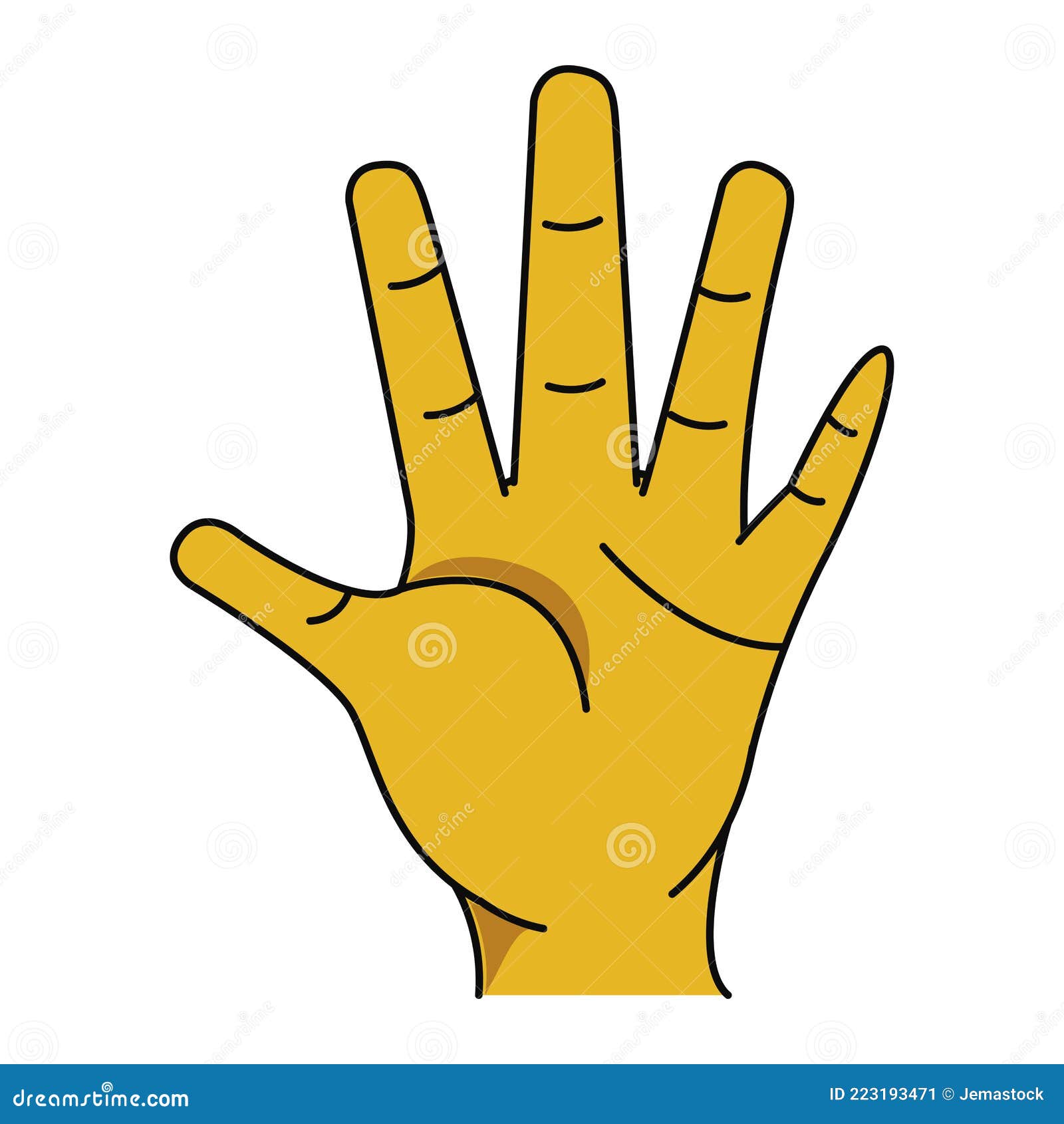 Left hand open stock vector. Illustration of colorful - 223193471