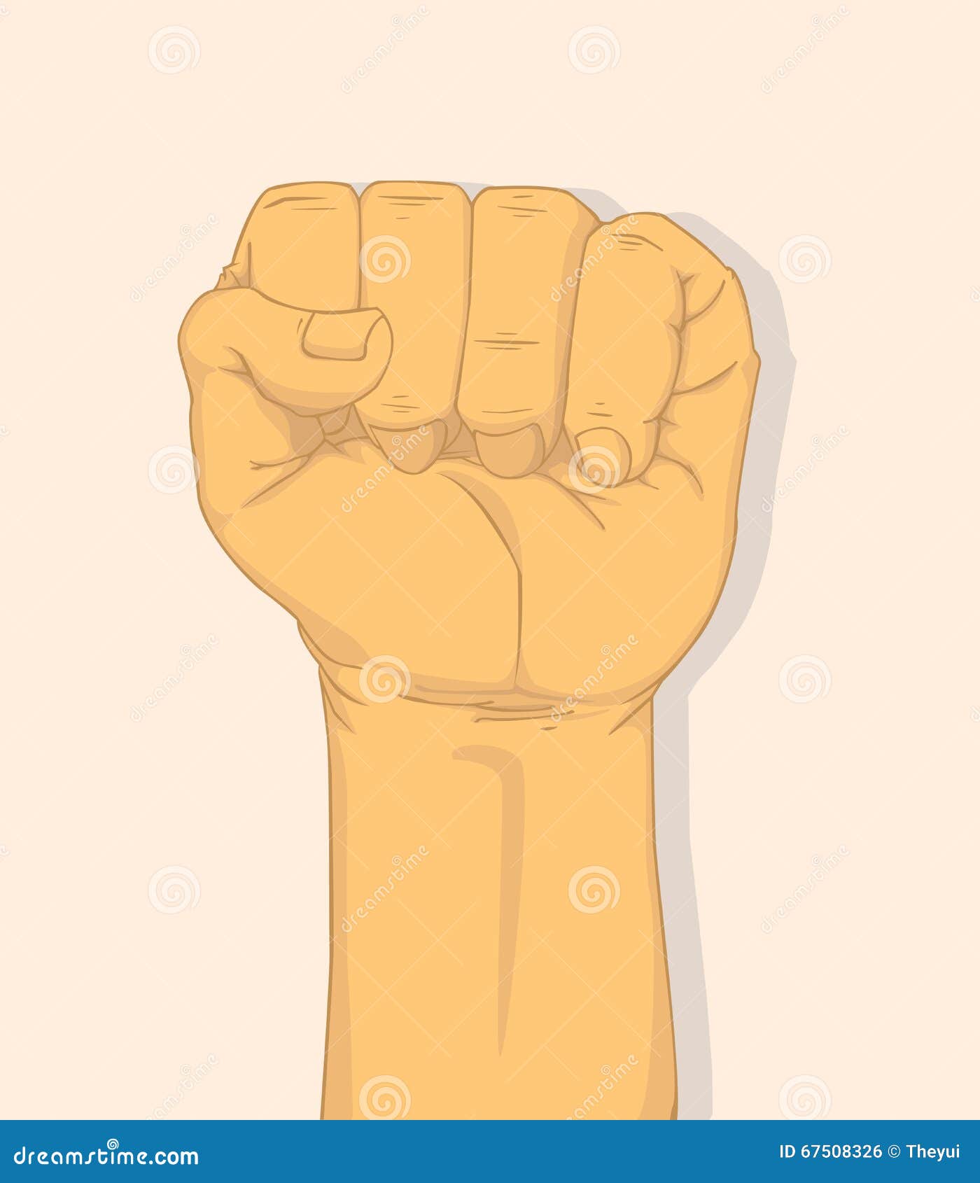 Left Hand Show Zero Fingers. Stock Vector - Illustration of sign, human ...