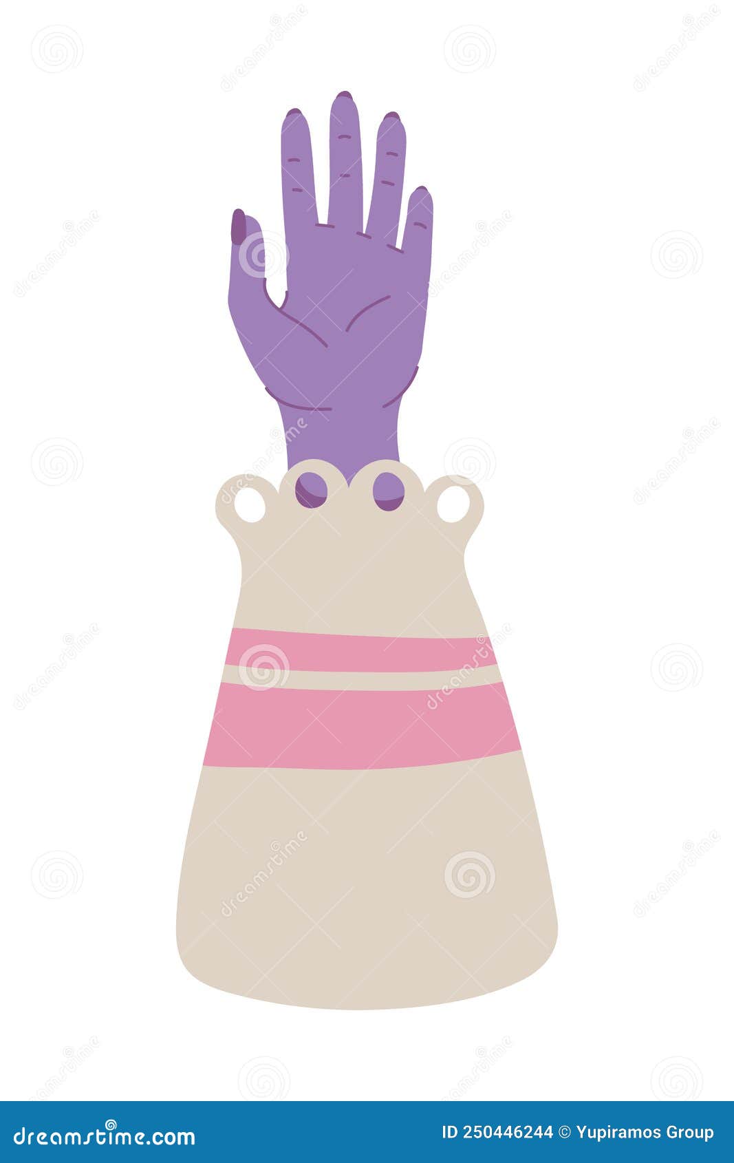 Left hand up stock illustration. Illustration of showing - 250446244