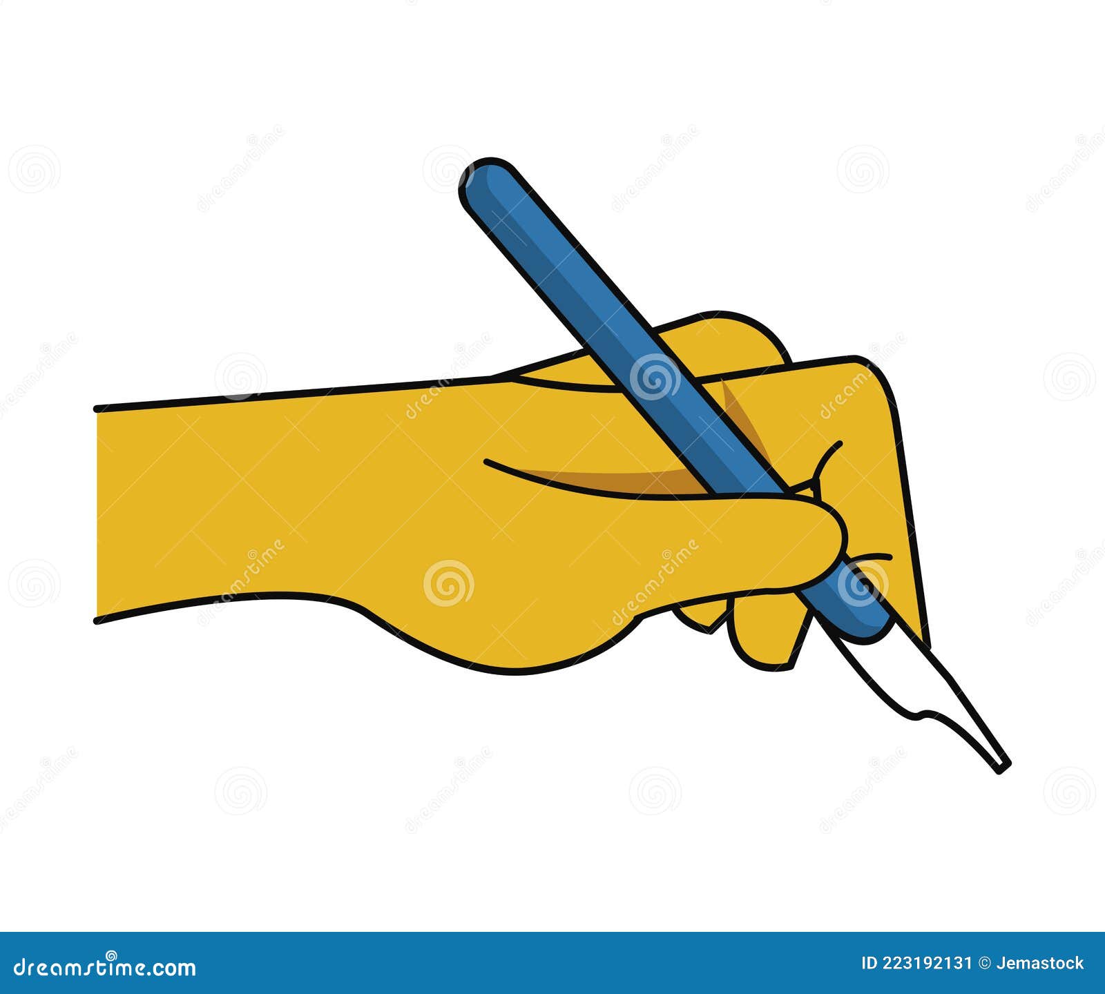Left hand writing stock vector. Illustration of celebrate - 223192131