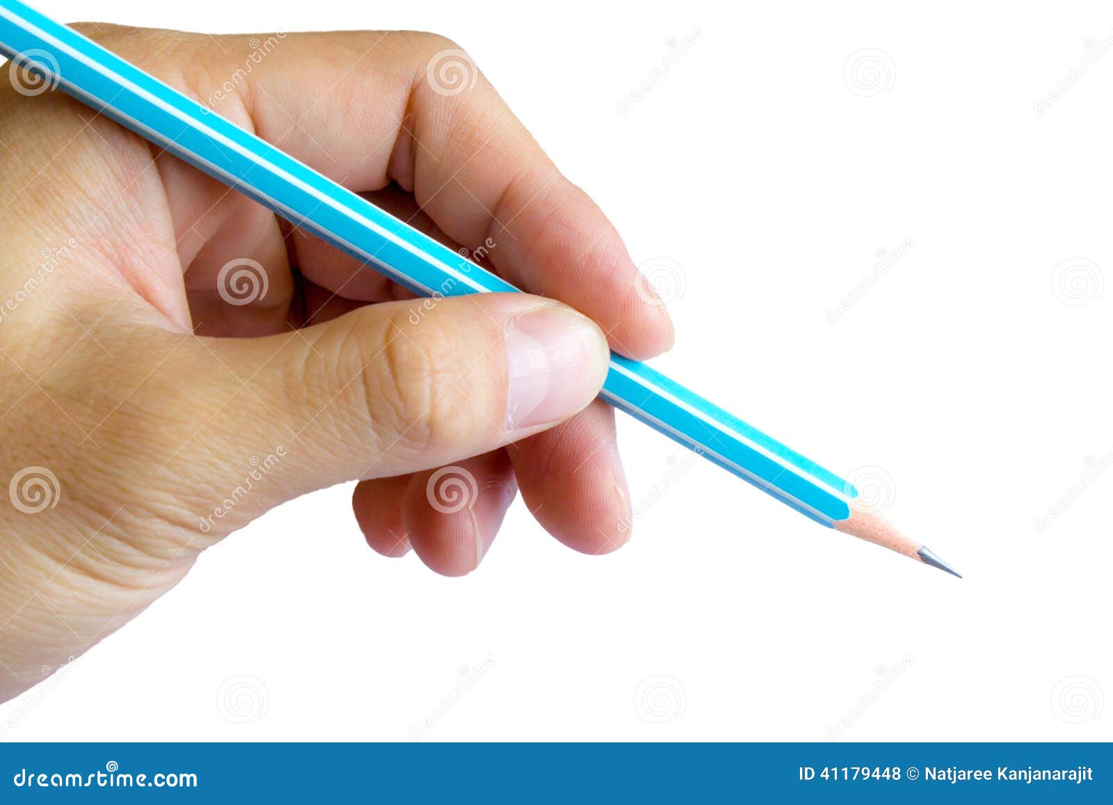 Left Hand Holding A Pencil