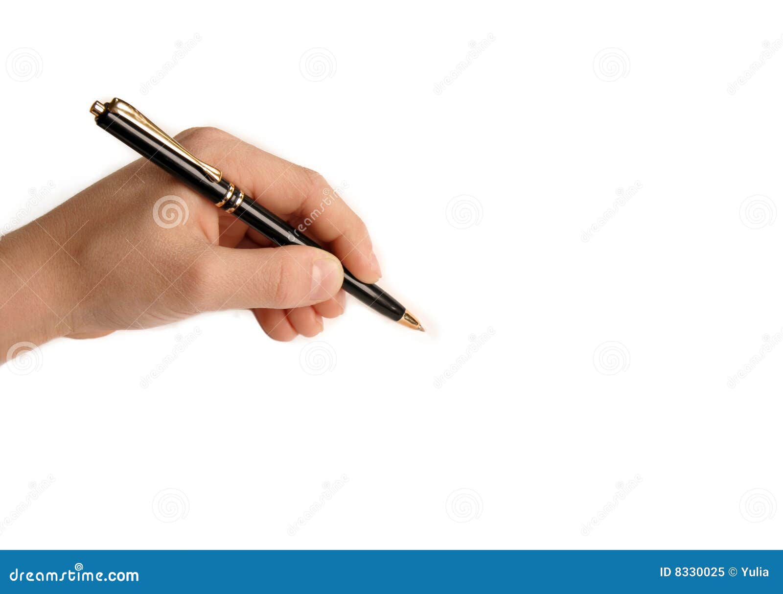Left Handed Child Writing on White Paper Stock Image - Image of ...