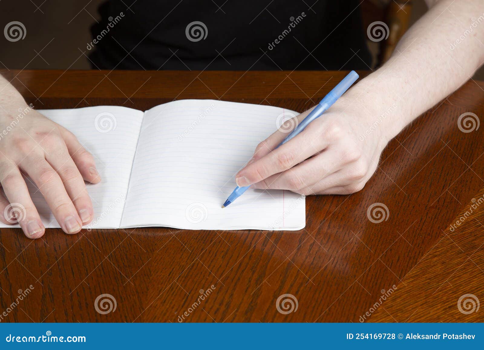 Left-handed.a Man Who Writes with His Left Hand Stock Photo - Image of ...