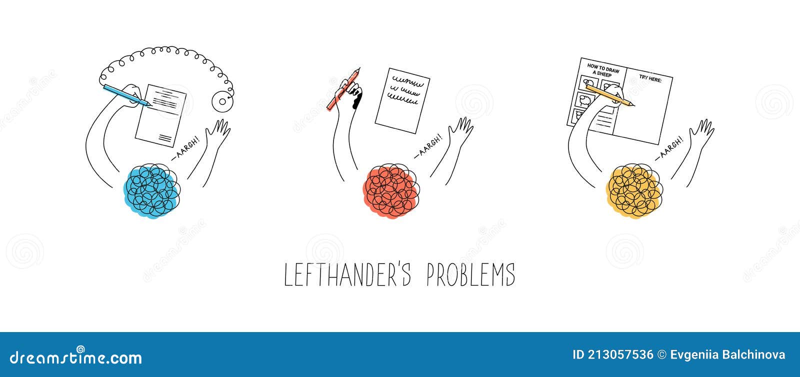 Left-handed Illustration Vector Drawing | CartoonDealer.com #223175002