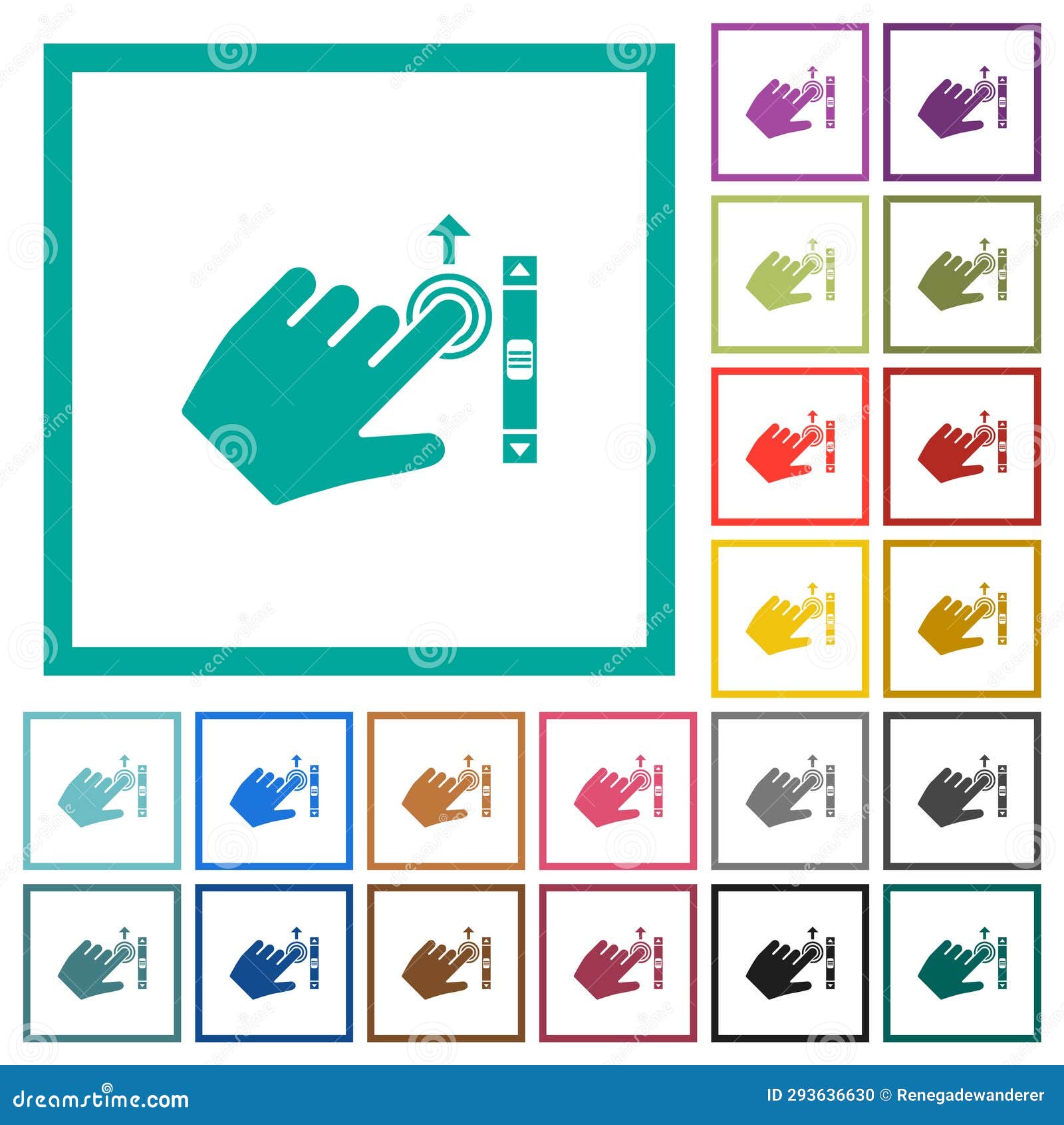 Left Handed Thumbs Up Outline Flat Icons With Outlines Vector ...