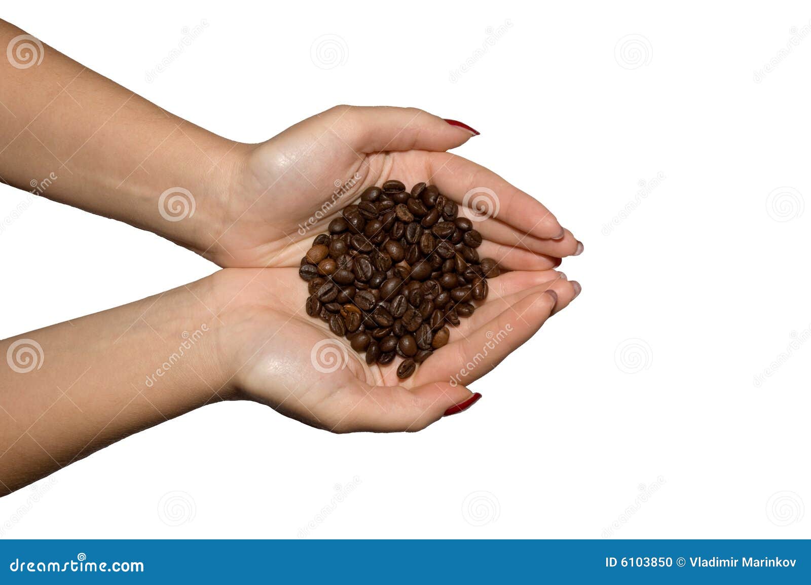Left Handful of Coffee stock photo. Image of hand, concept - 6103850