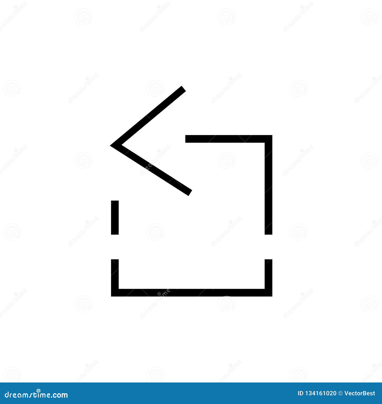 Left Icon Vector Sign and Symbol Isolated on White Background, Left ...